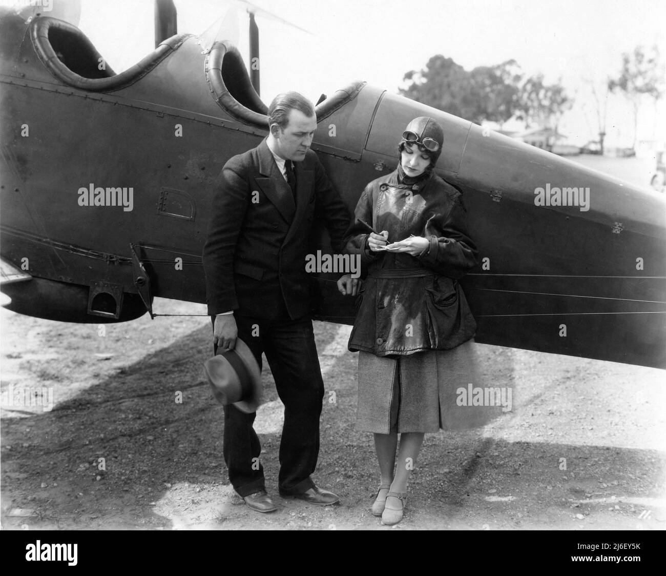 Silent Movie Actress HAZEL KEENER at Military Airfield in California ...