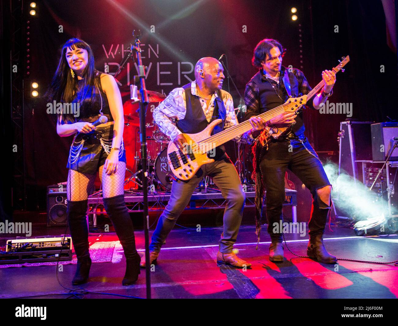 When Rivers Meet on stage at Colchester Arts Centre Stock Photo - Alamy