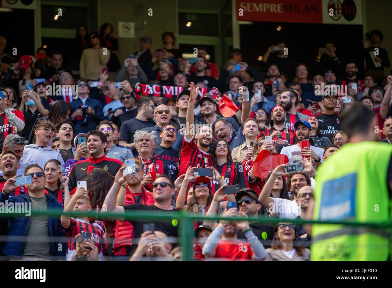 Ac Milan supporters during the Italian championship Serie A football ...
