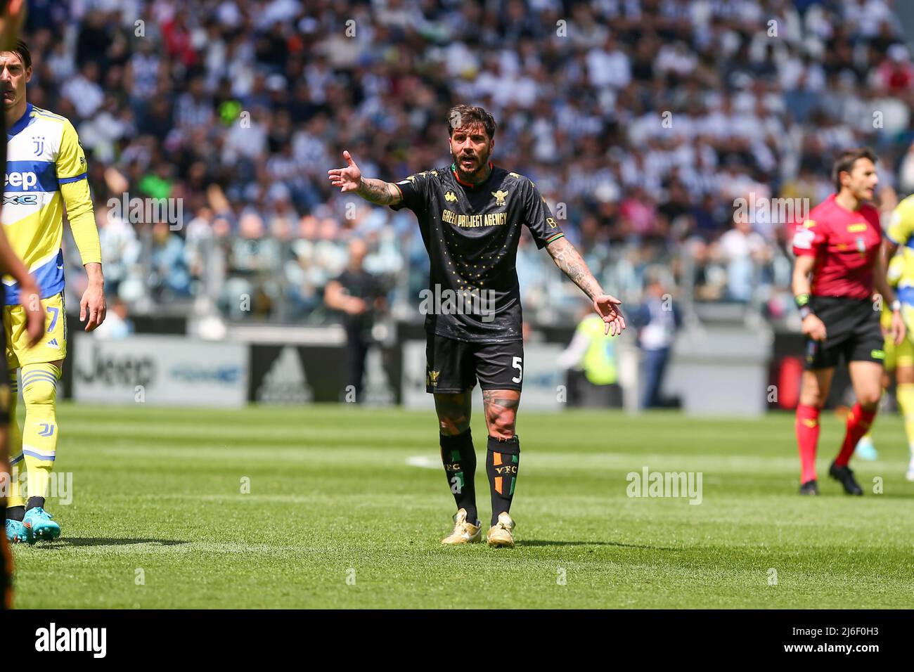 TURIN, Italy. 01st May, 2022. Antonio Junior Vacca of Venezia FC during ...
