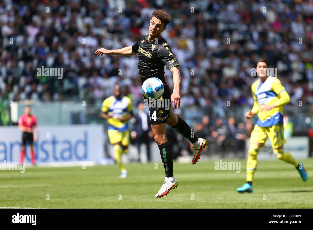 TURIN, Italy. 01st May, 2022. Ethan Ampadu of Venezia FC during the ...