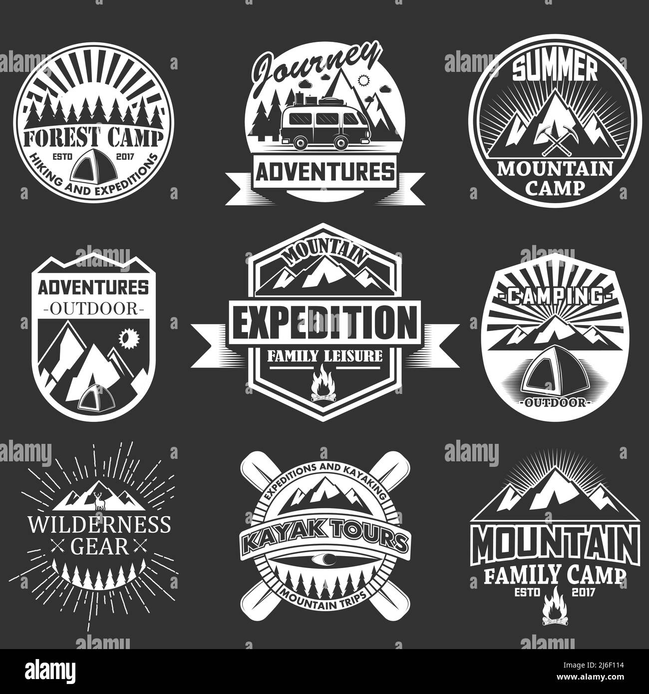 Adventure insignia hi-res stock photography and images - Alamy