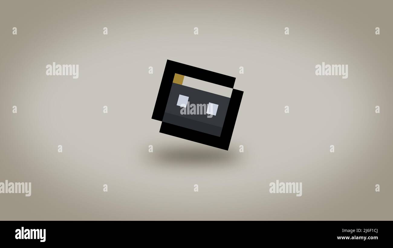 Pixel compact cassette tape background - high resolution 8 bit ...