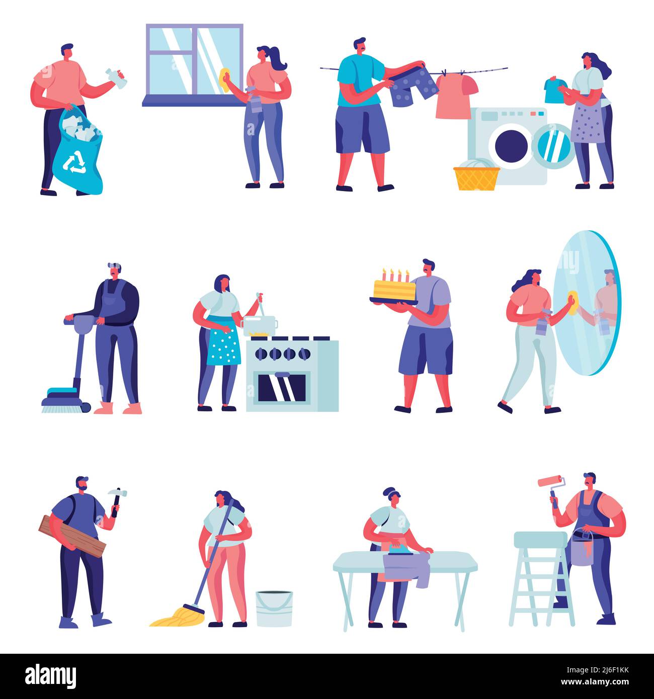 Daily duties Stock Vector Images - Alamy