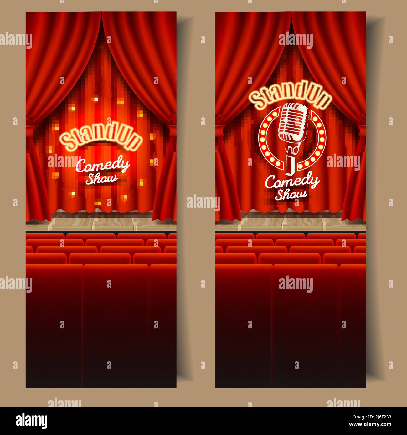 Vector Stand-up comedy show banner set Stock Vector Image & Art - Alamy