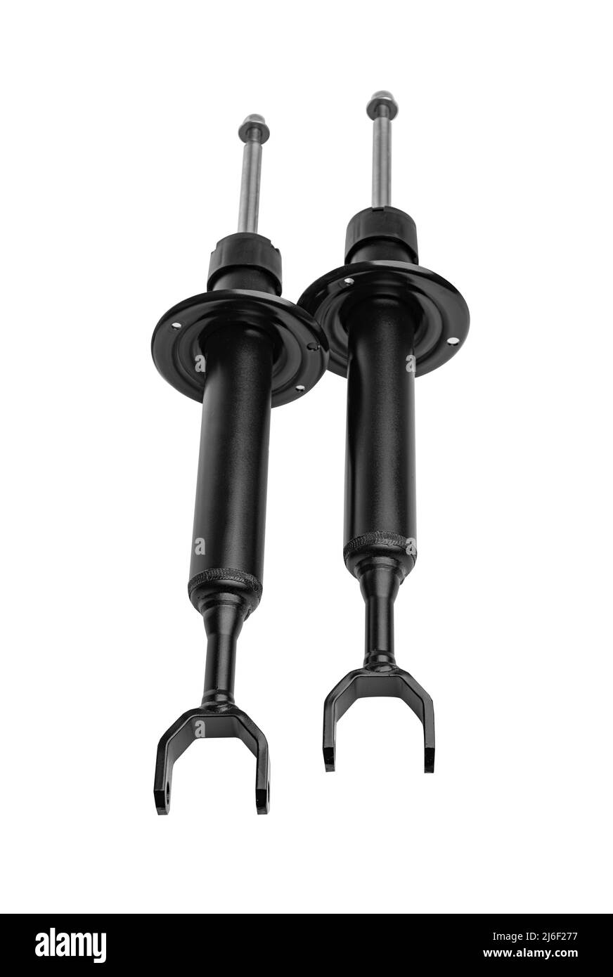 Car shock absorber isolated on white background Stock Photo - Alamy