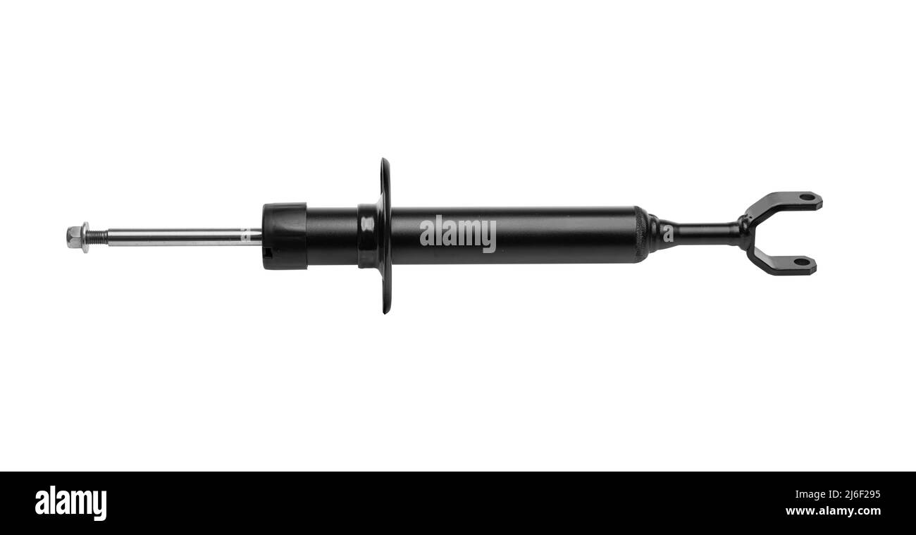 Car shock absorber isolated on white background Stock Photo - Alamy