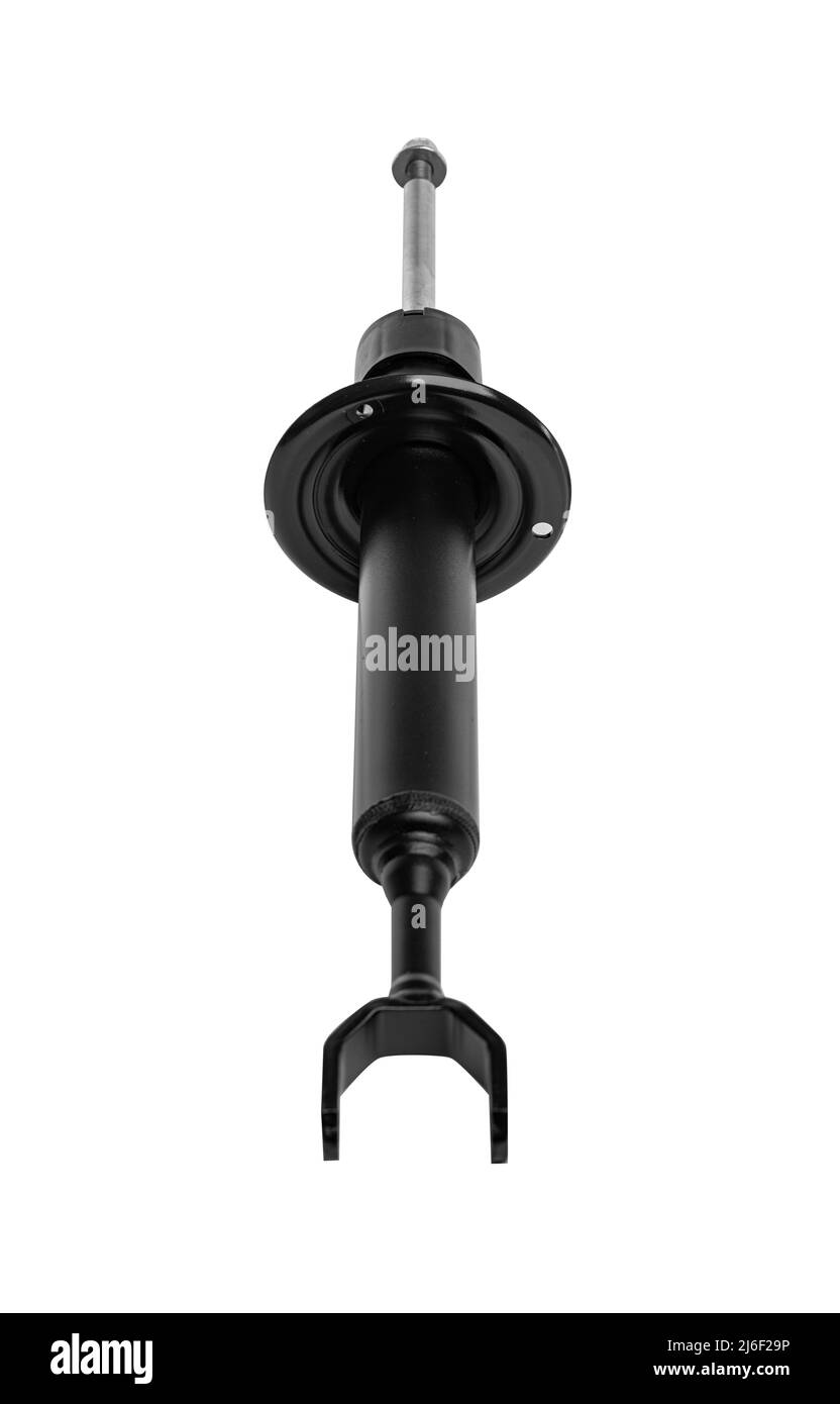 Car shock absorber isolated on white background Stock Photo - Alamy