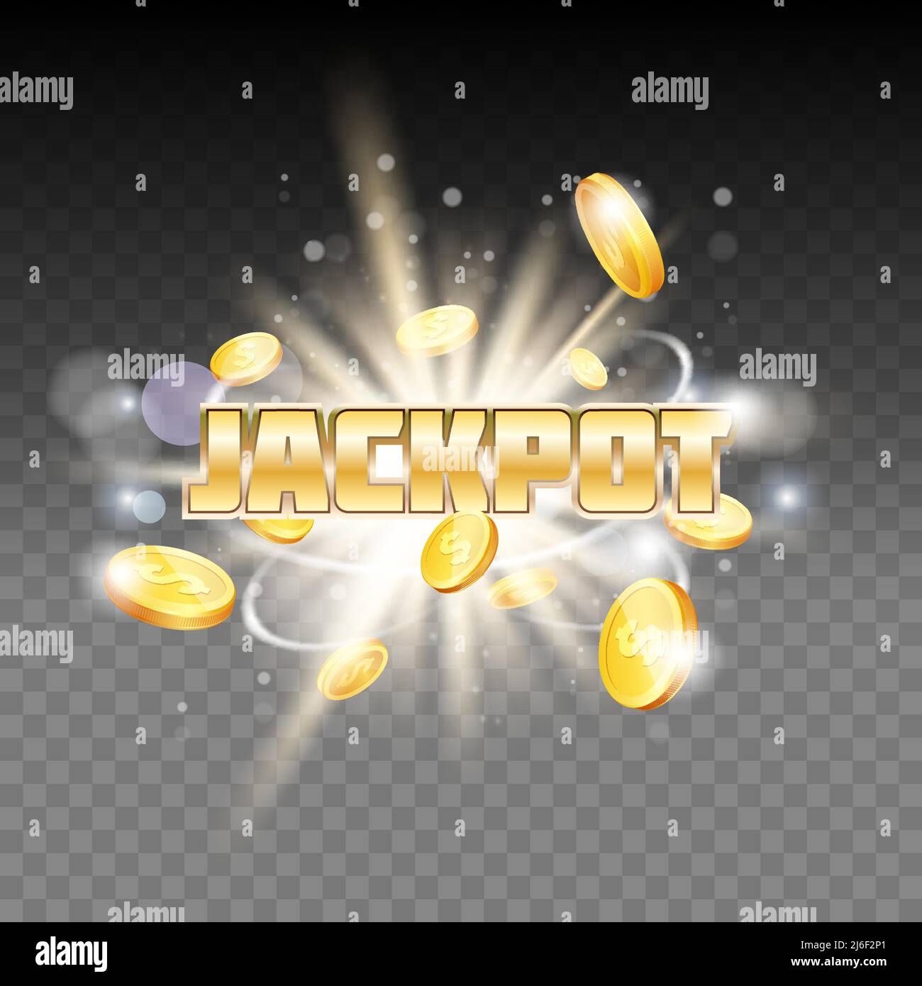 Jackpot gambling vector poster, banner template Stock Vector Image ...