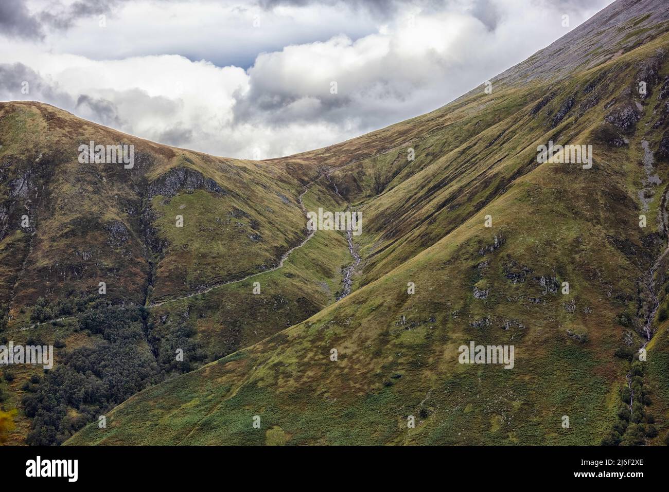 The Ben Nevis Path and Red Burn. Taken from the West Highland Way Stock ...