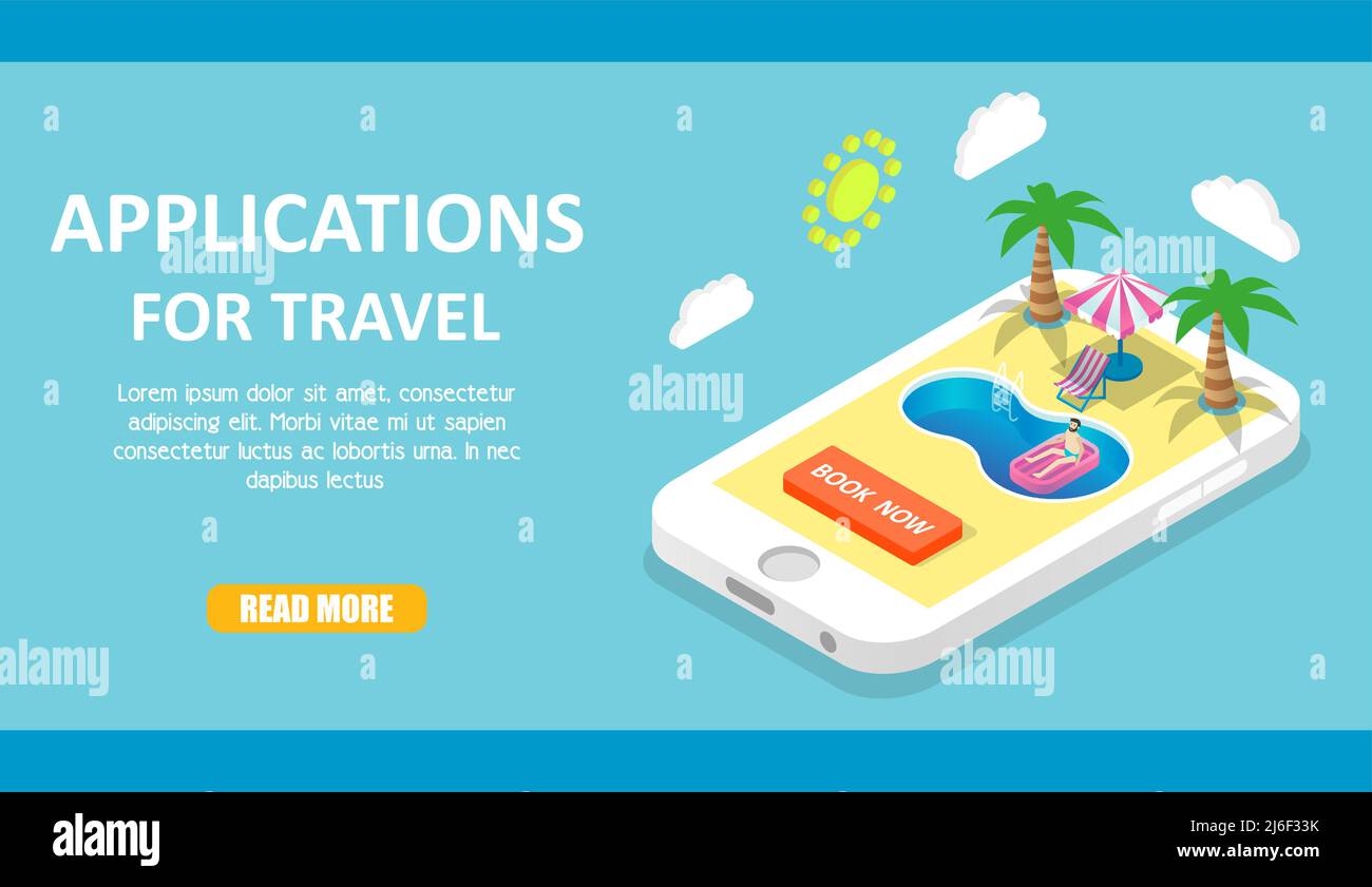 Flat 3d isometric resort hi-res stock photography and images - Alamy