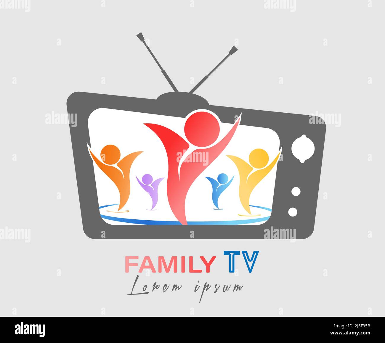 icon of a family television, show or channel. Vector illustration for a ...