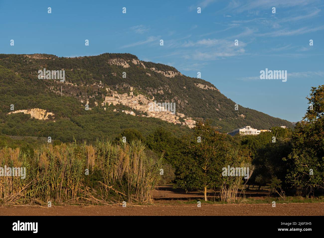 Panorama of Pesche, village in the province of Isernia, in Molise ...