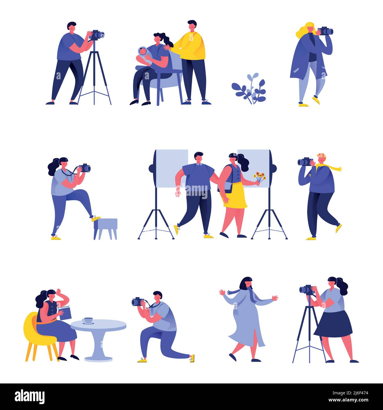 Professional cameramans Stock Vector Images - Alamy