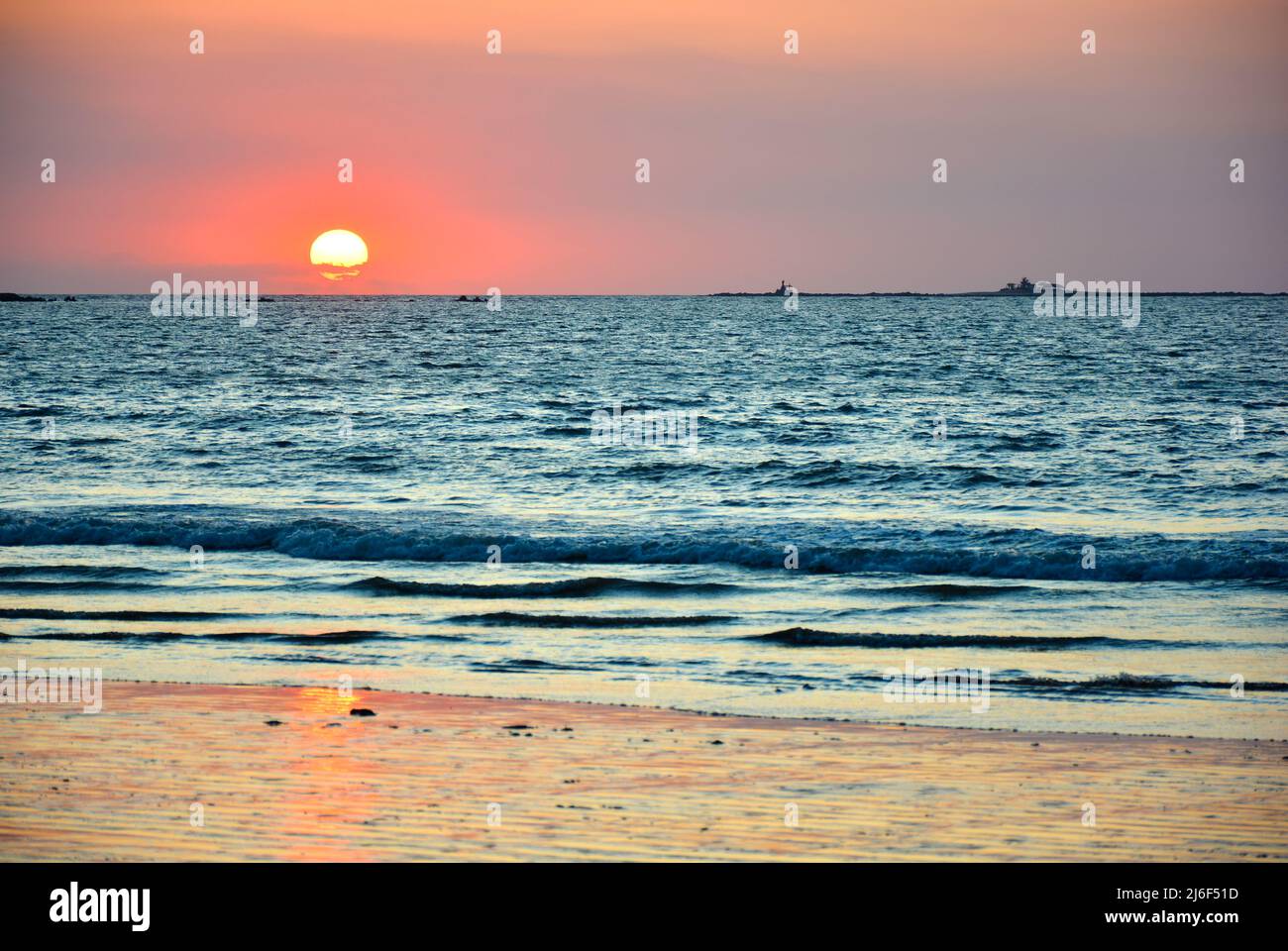 Beautiful sunset at Chaung Thar Beach, Myanmar Stock Photo - Alamy