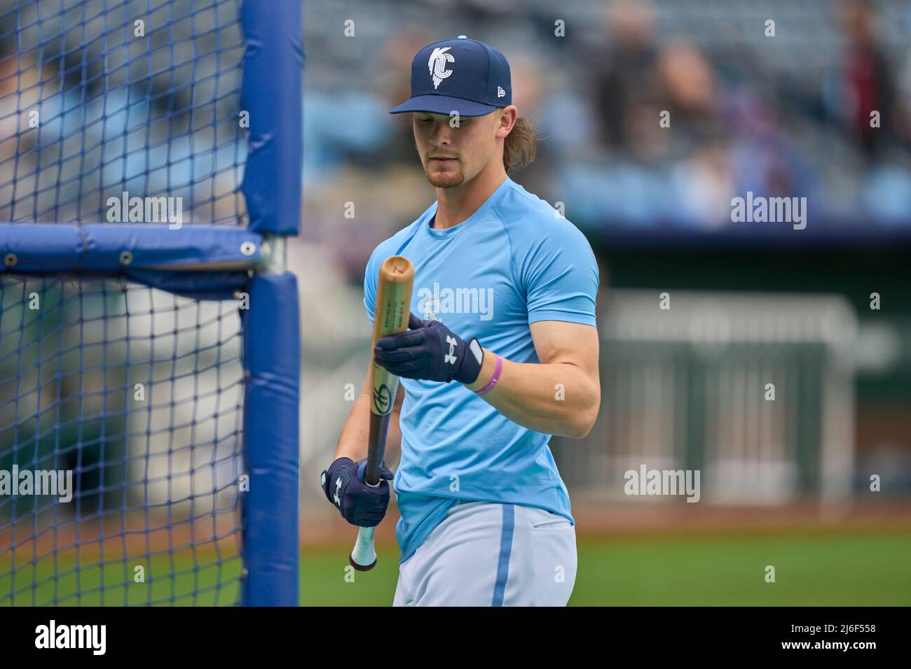 April 30 2022: Kansas City third baseman Bobby Witt Jr.(7) before the ...