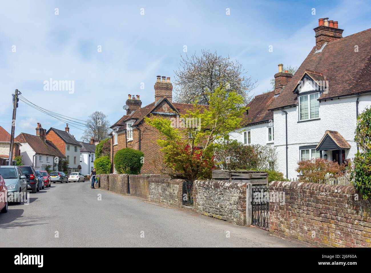 Local houses housing high street buriton village villages hi-res stock ...