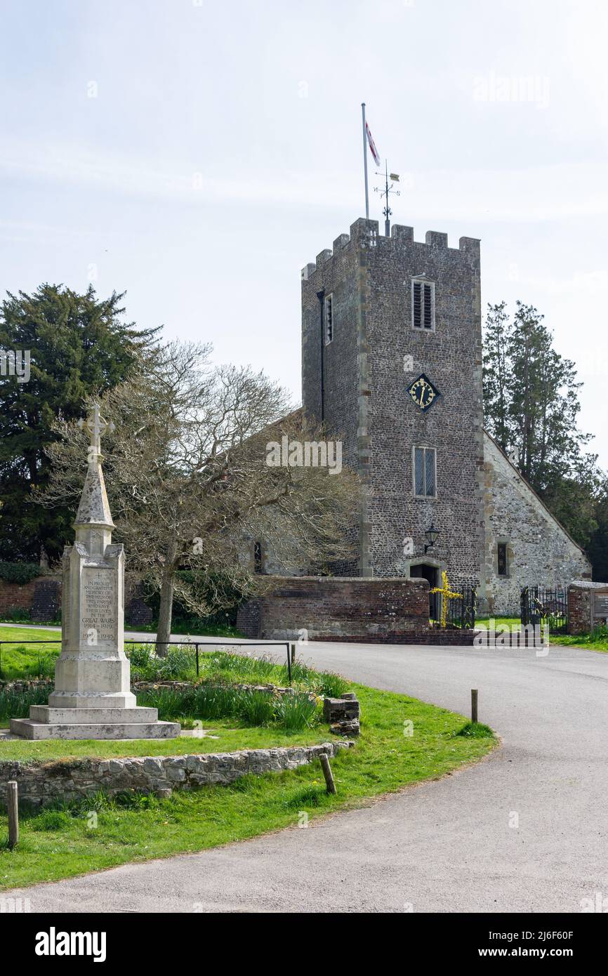 War memorial and St Mary the Virgin Church, High Street, Buriton ...