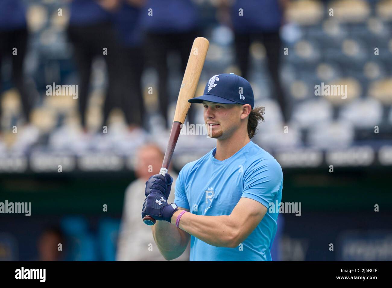 April 30 2022: Kansas City third baseman Bobby Witt Jr.(7) before the ...