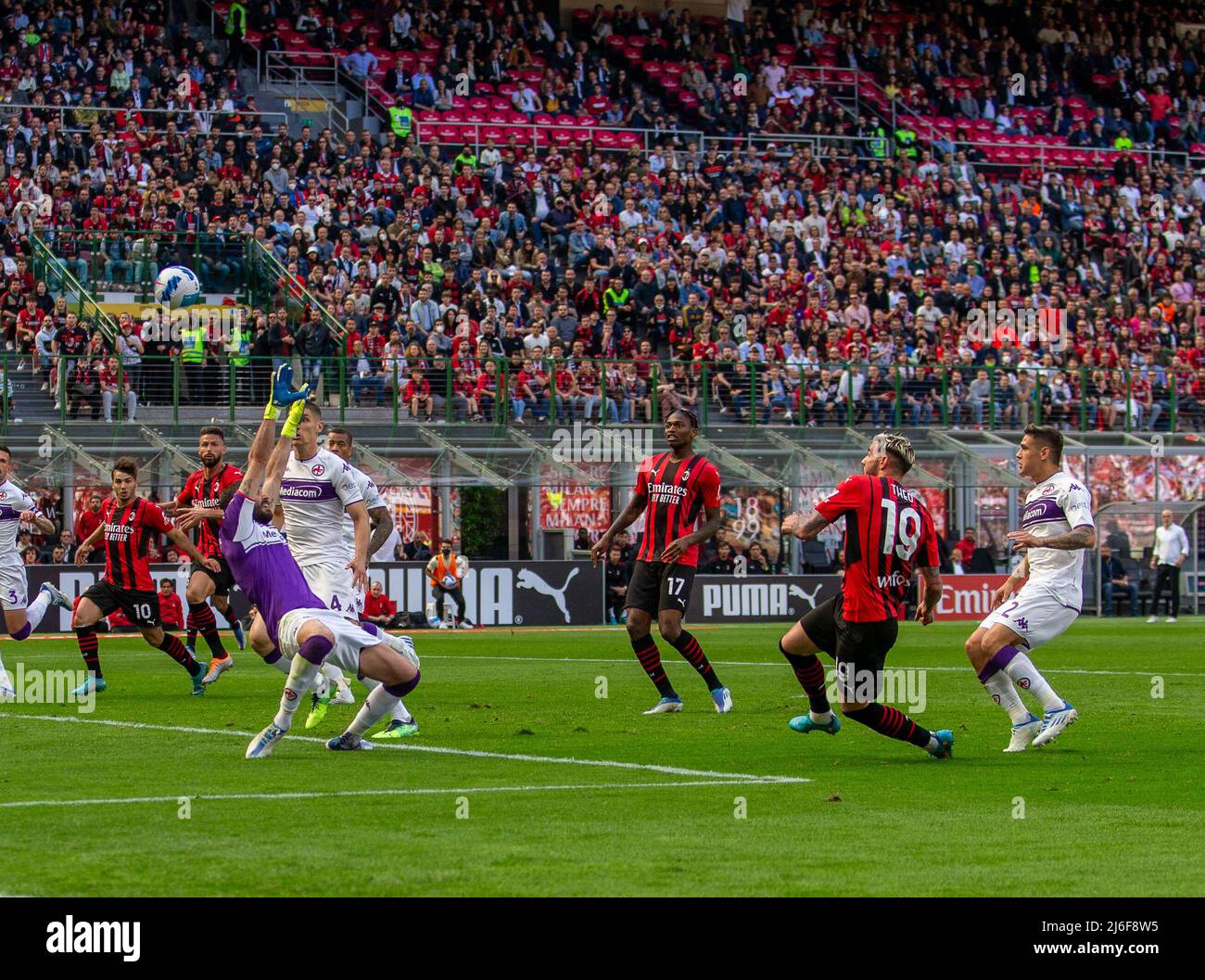 Theo Hernandez (Ac Milan) in attempt to score a goal during the Italian ...