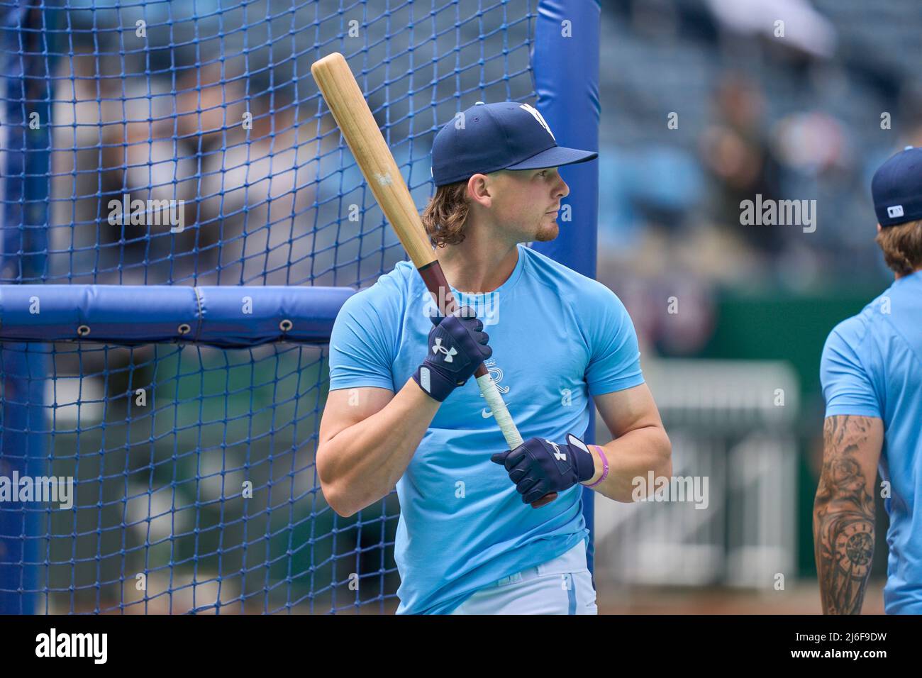 April 30 2022: Kansas City third baseman Bobby Witt Jr.(7) before the ...
