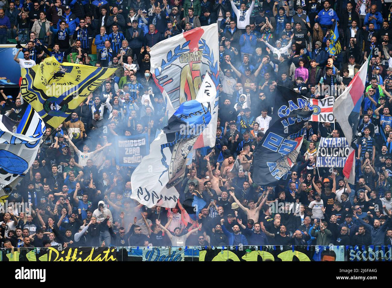 Inter milan fans in the stands hi-res stock photography and images - Alamy