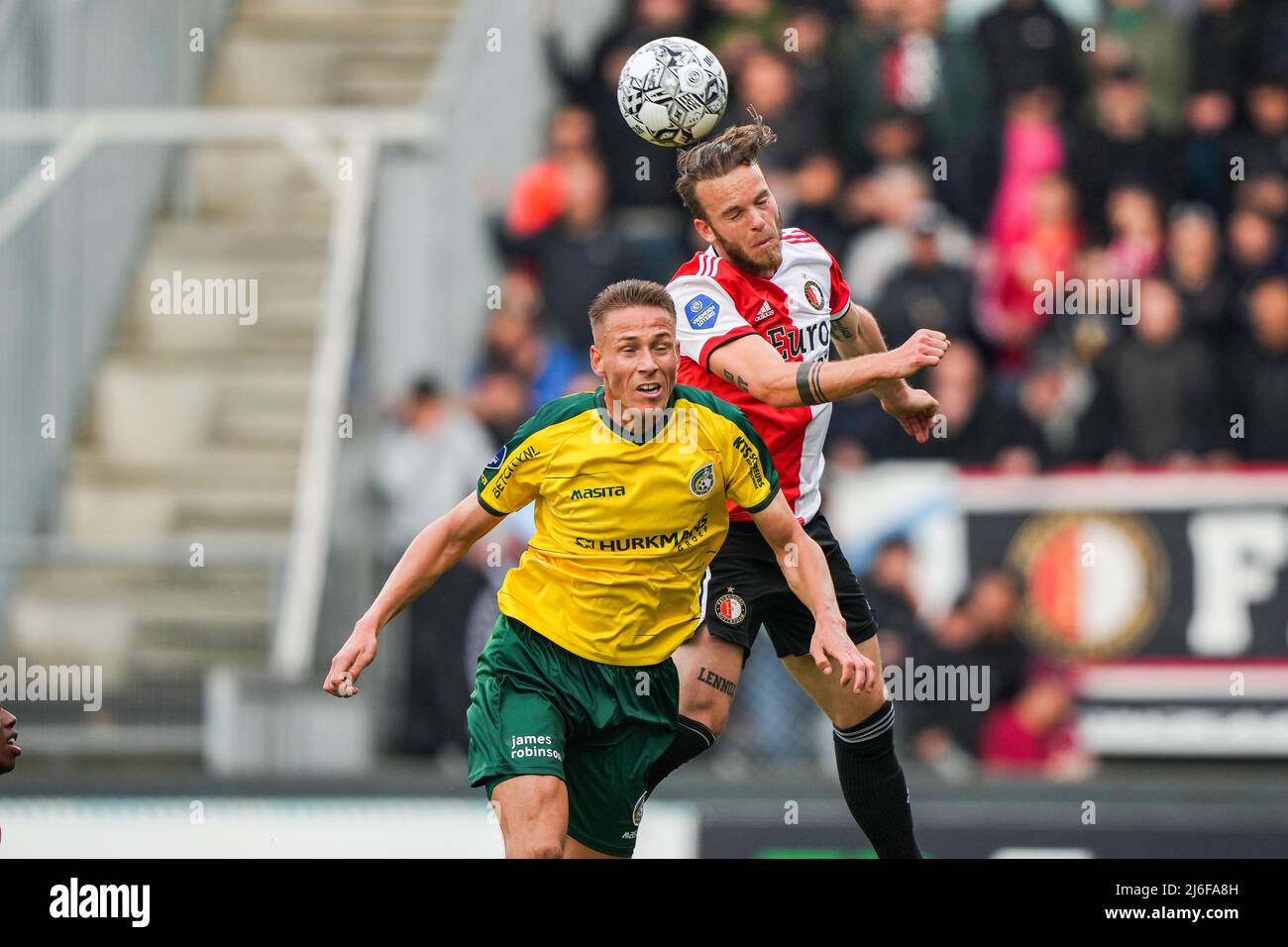 Sittard - Paul Gladon of Fortuna Sittard, Jorrit Hendrix of Feyenoord ...