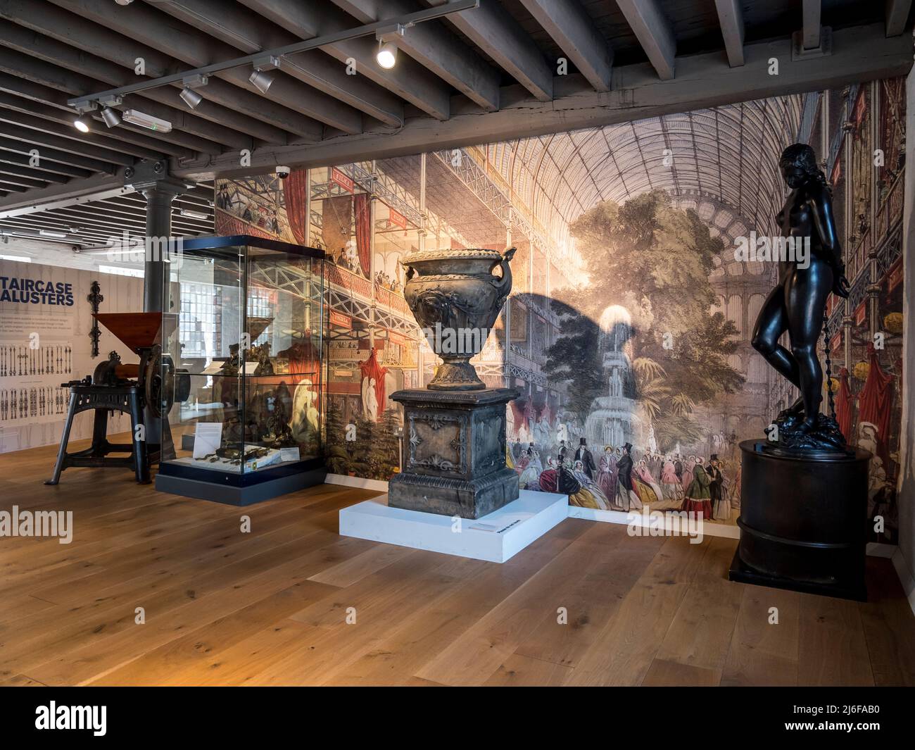 Colourful interior display of iron products manufactured during the ...