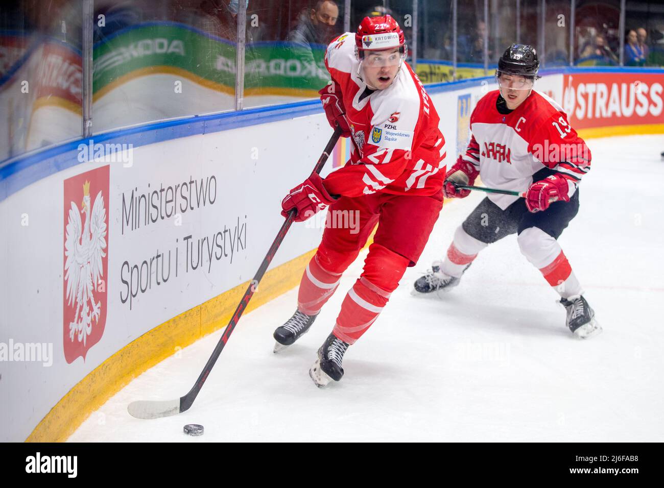 May 1, 2022, TYCHY, Warsaw, Poland: TYCHY 01.05.2022..HOKEJ NA LODZIE ..MISTRZOSTWA SWIATA ...