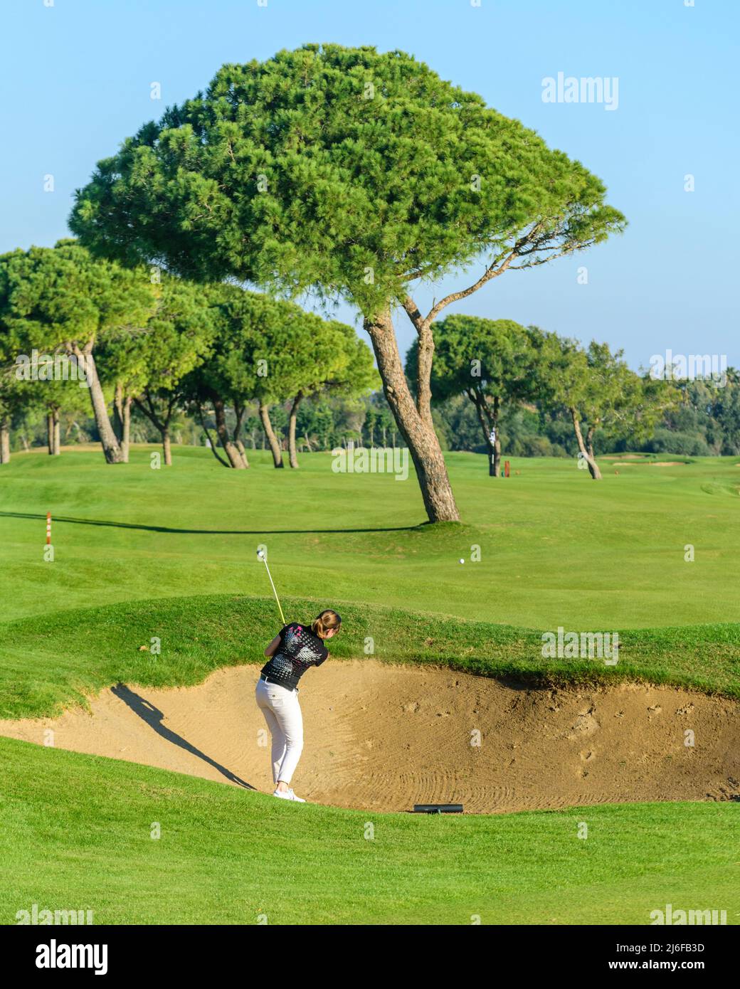 Playing golf on a beautiful golf course at turkish riviera Stock Photo ...