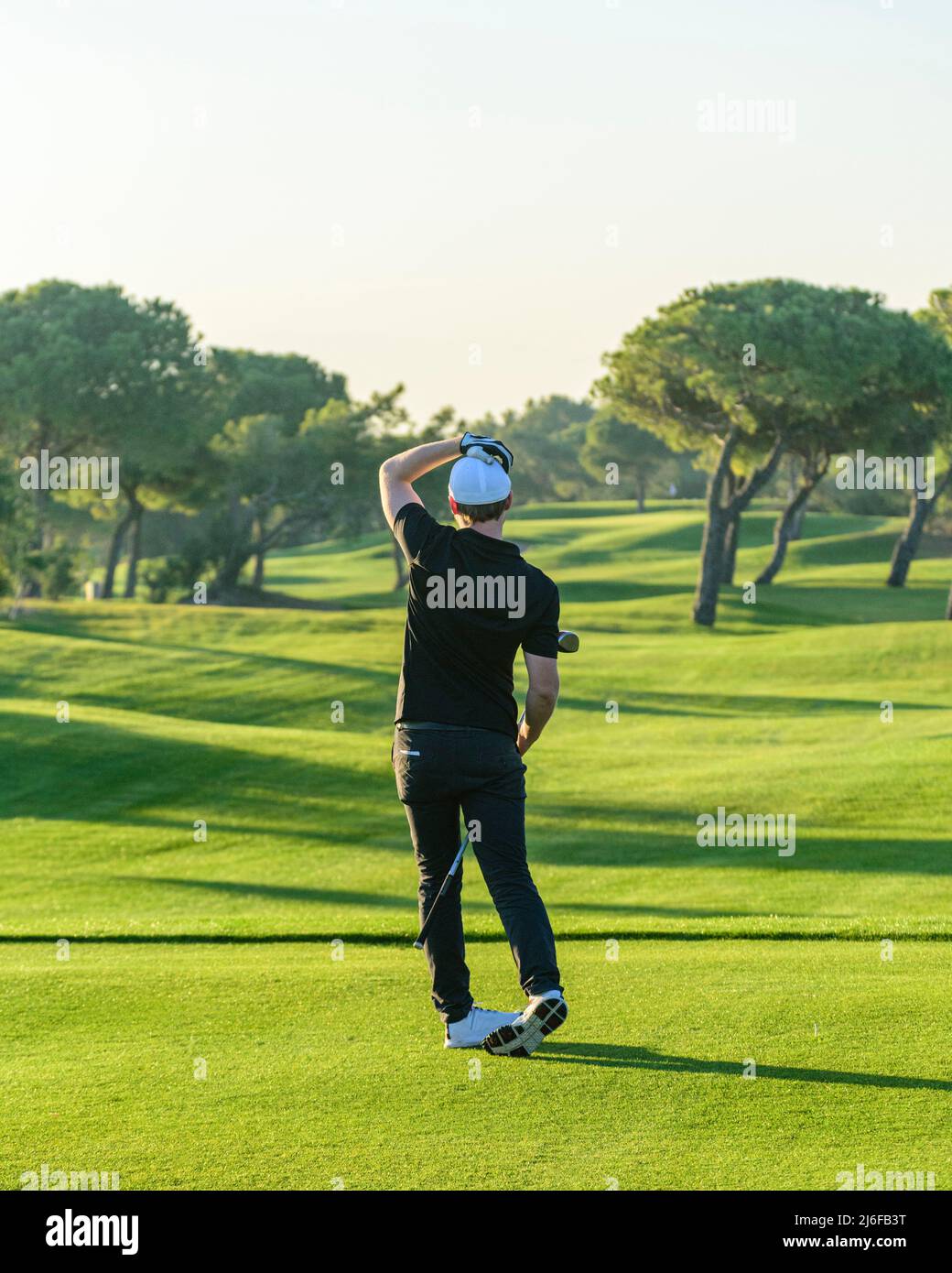 Playing golf on a beautiful golf course at turkish riviera Stock Photo ...