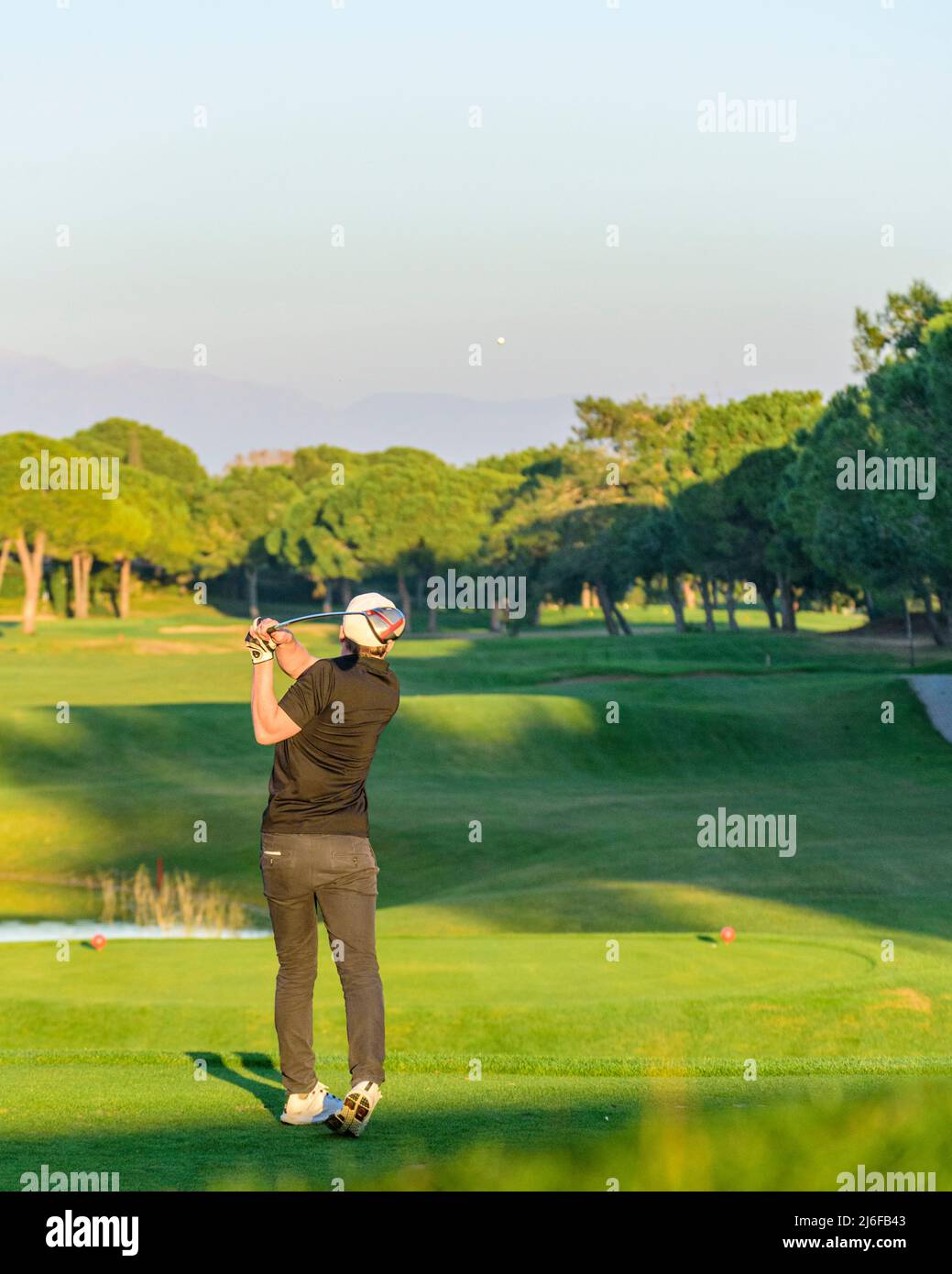 Playing golf on a beautiful golf course at turkish riviera Stock Photo ...