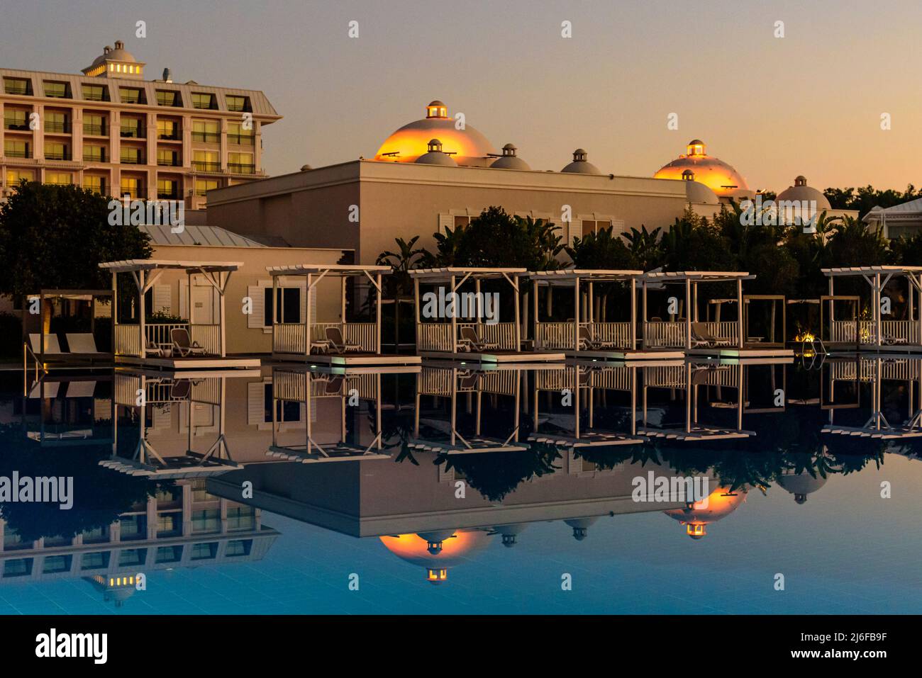 Beautiful Evening at a luxury Holiday Resort on the turkish riviera ...
