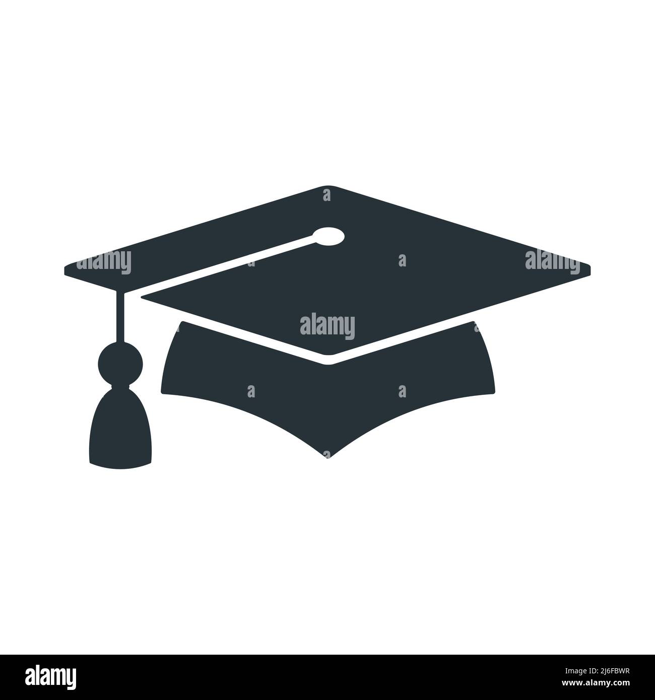 Graduation black logo. University graduate cap with diploma Stock ...
