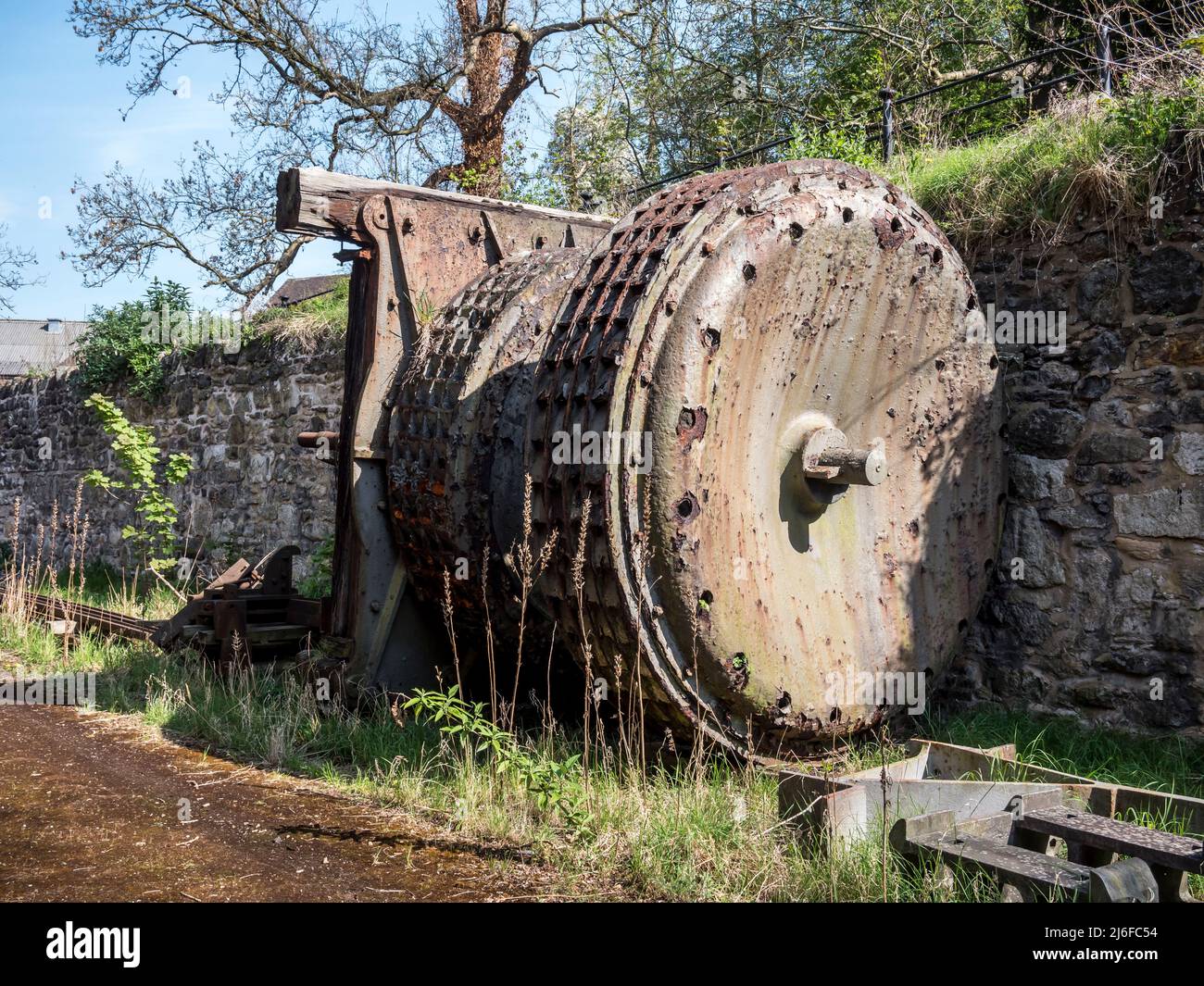Redundant heavy engineering machinery reminders of a bygone era at ...