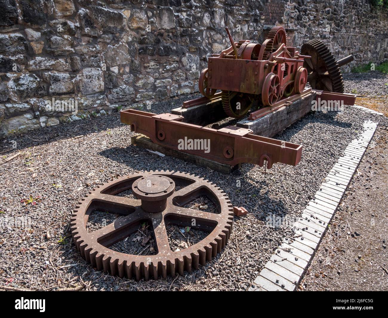 Redundant heavy engineering machinery reminders of a bygone era at ...