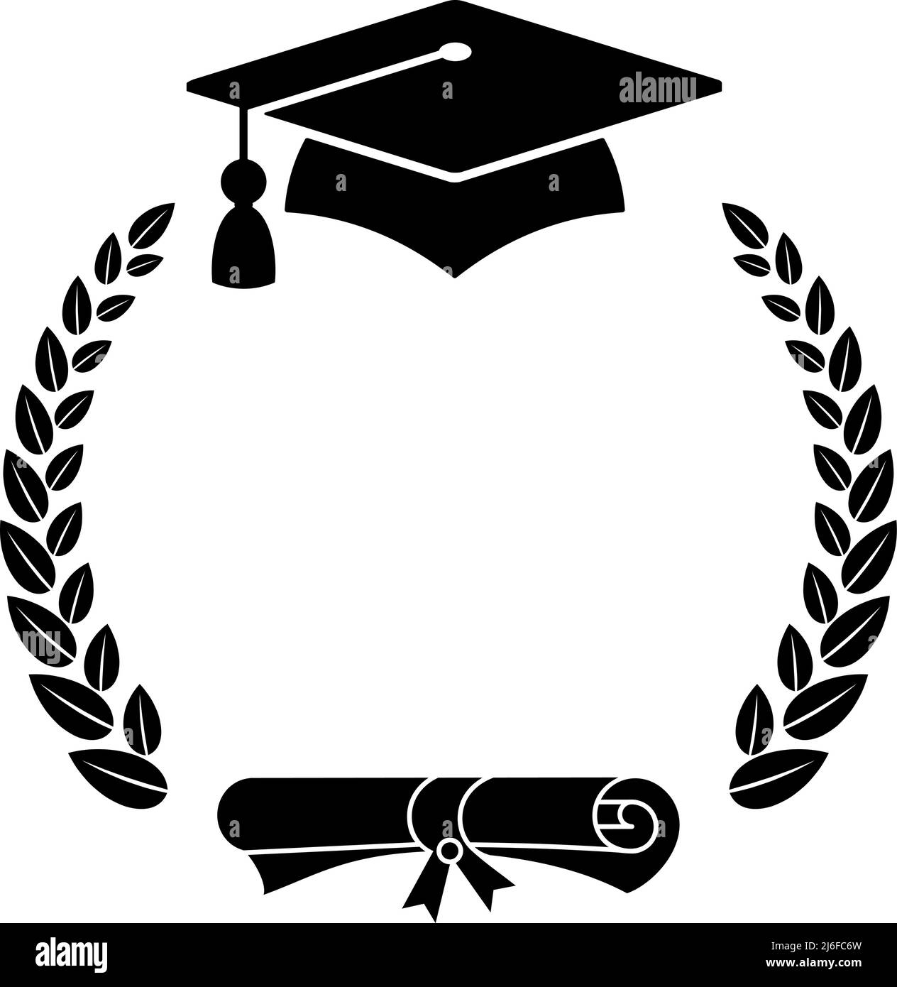 Campus graduation hat icon Black and White Stock Photos & Images - Alamy
