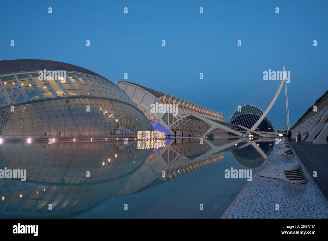 City of Arts and Sciences by Santiago Calatrava, Valencia, Spain Stock ...