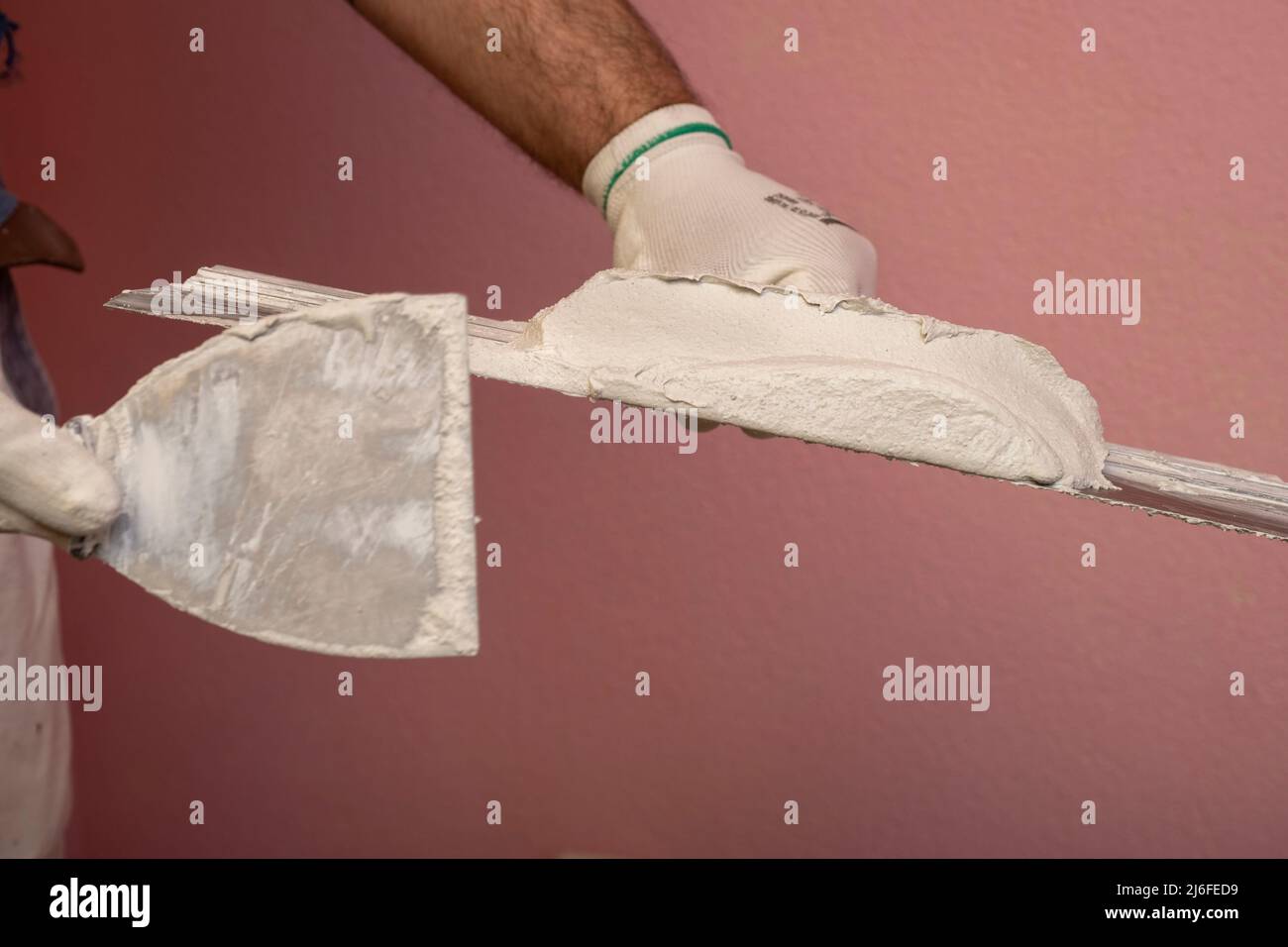 Applying stucco hi-res stock photography and images - Alamy