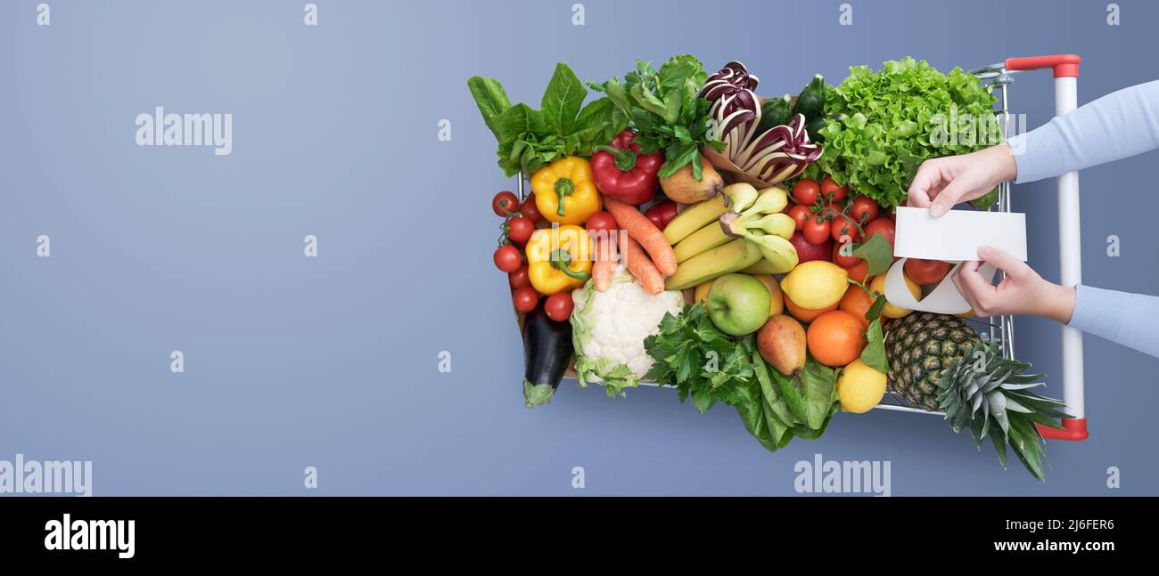 Grocery list fruits and vegetables hi-res stock photography and images ...
