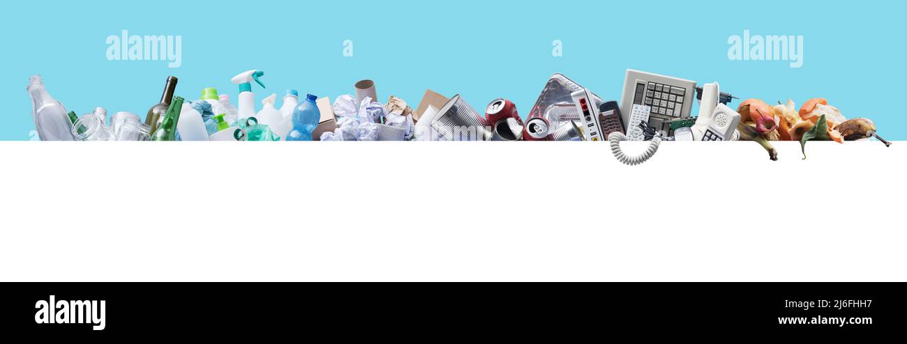 Recycling, separate waste collection and waste management template ...