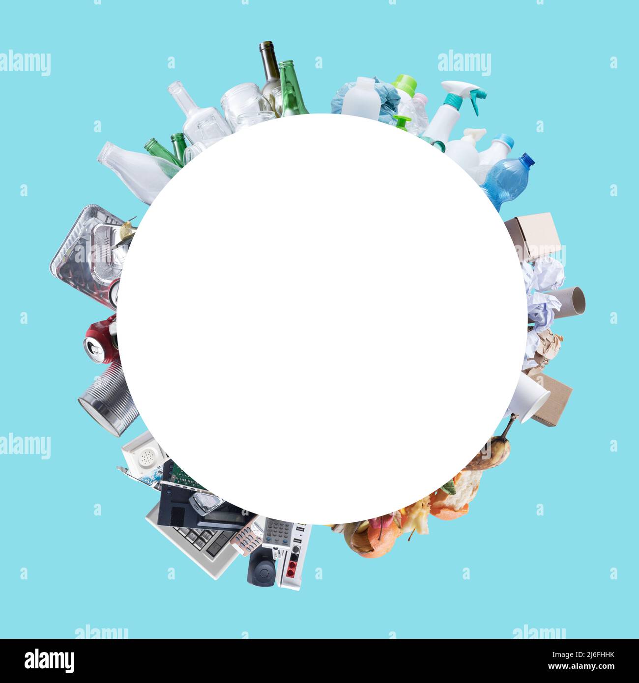 Recycling, separate waste collection and waste management template ...