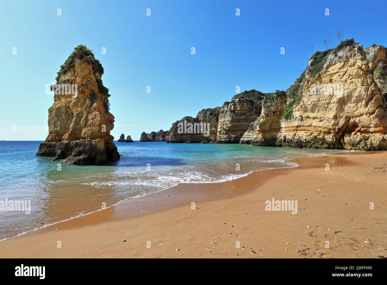 Sea stack rock formation-Praia de Dona Ana Beach. Lagos-Portugal-244 ...