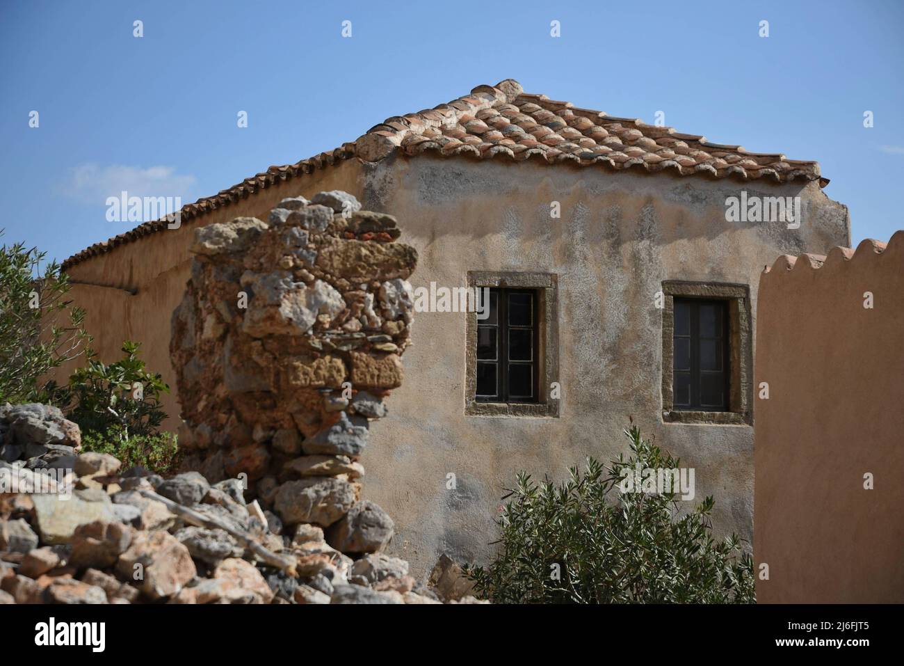 Landscape with scenic view of a typical Venetian style house with a ...