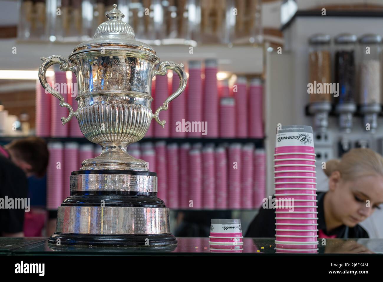 South Beach, Blyth, Northumberland, UK. 1st May 2022: Bank Holiday ice ...