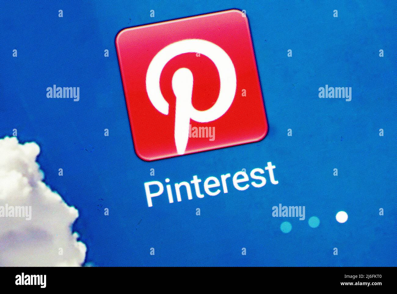 In this photo illustration, the Pinterest logo is displayed on a ...