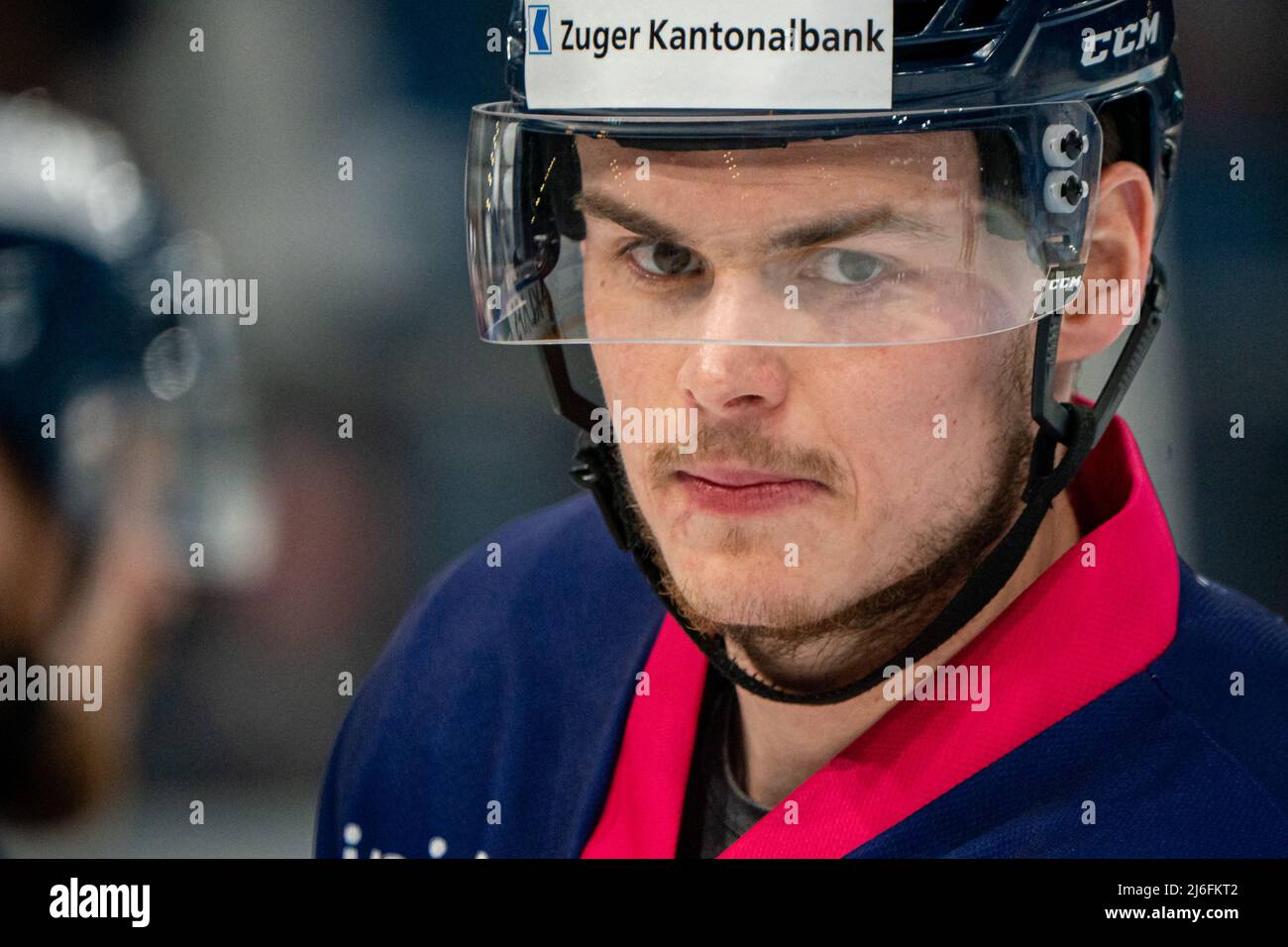 Gregory Hofmann #15 (EV Zug) during the National League Playoff Final ...