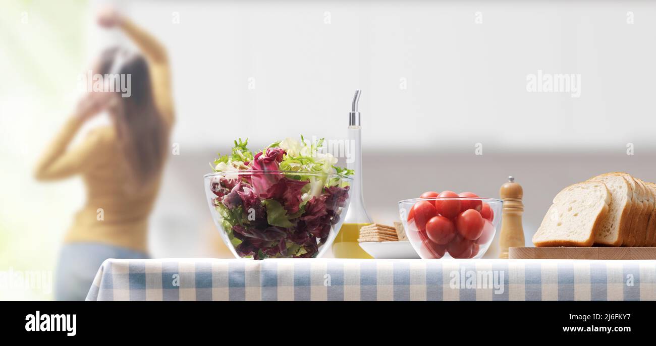 Healthy eating concept joyful hi-res stock photography and images - Alamy
