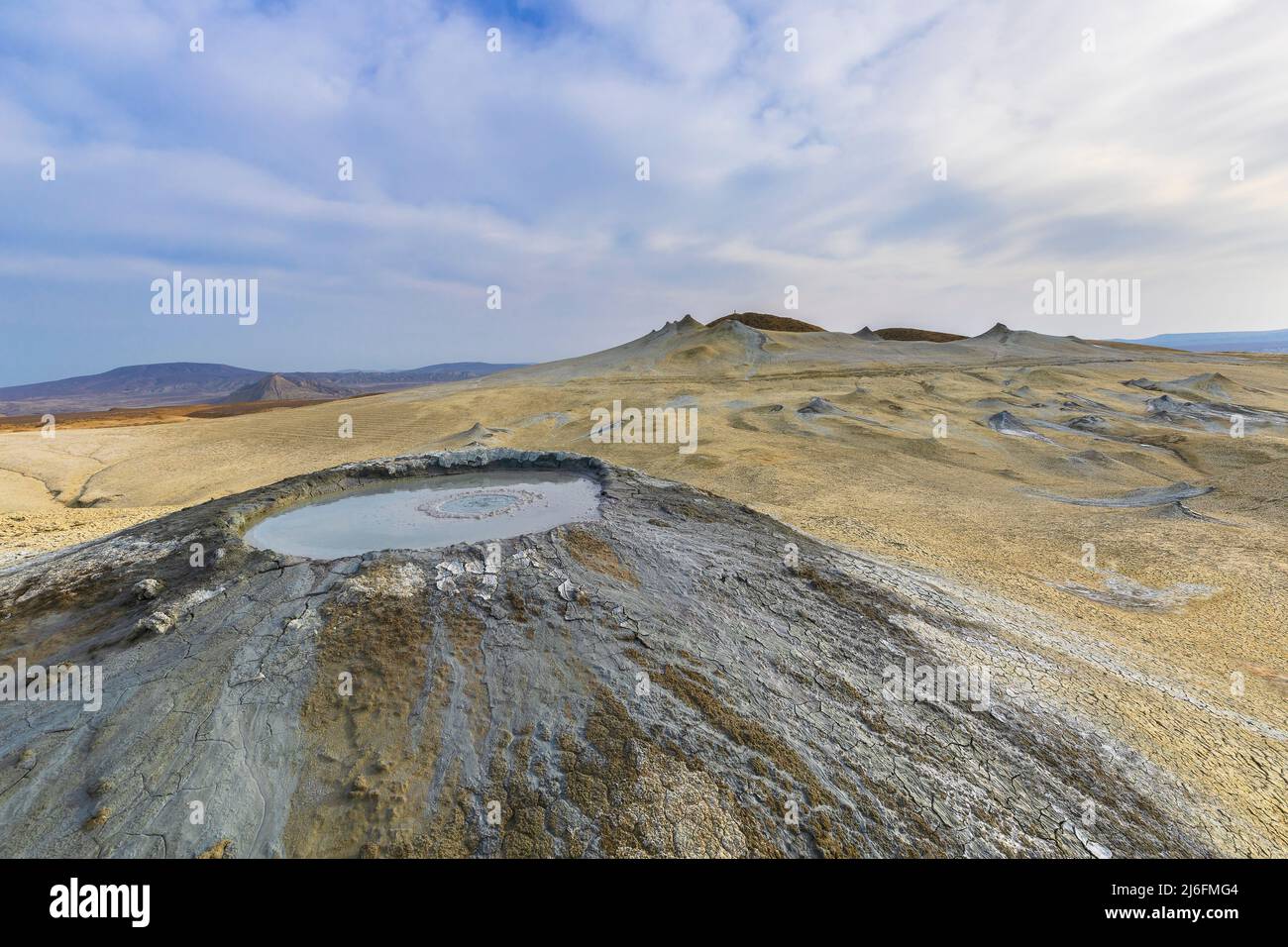 Mud volcanoes in the mountains of Gobustan Stock Photo - Alamy