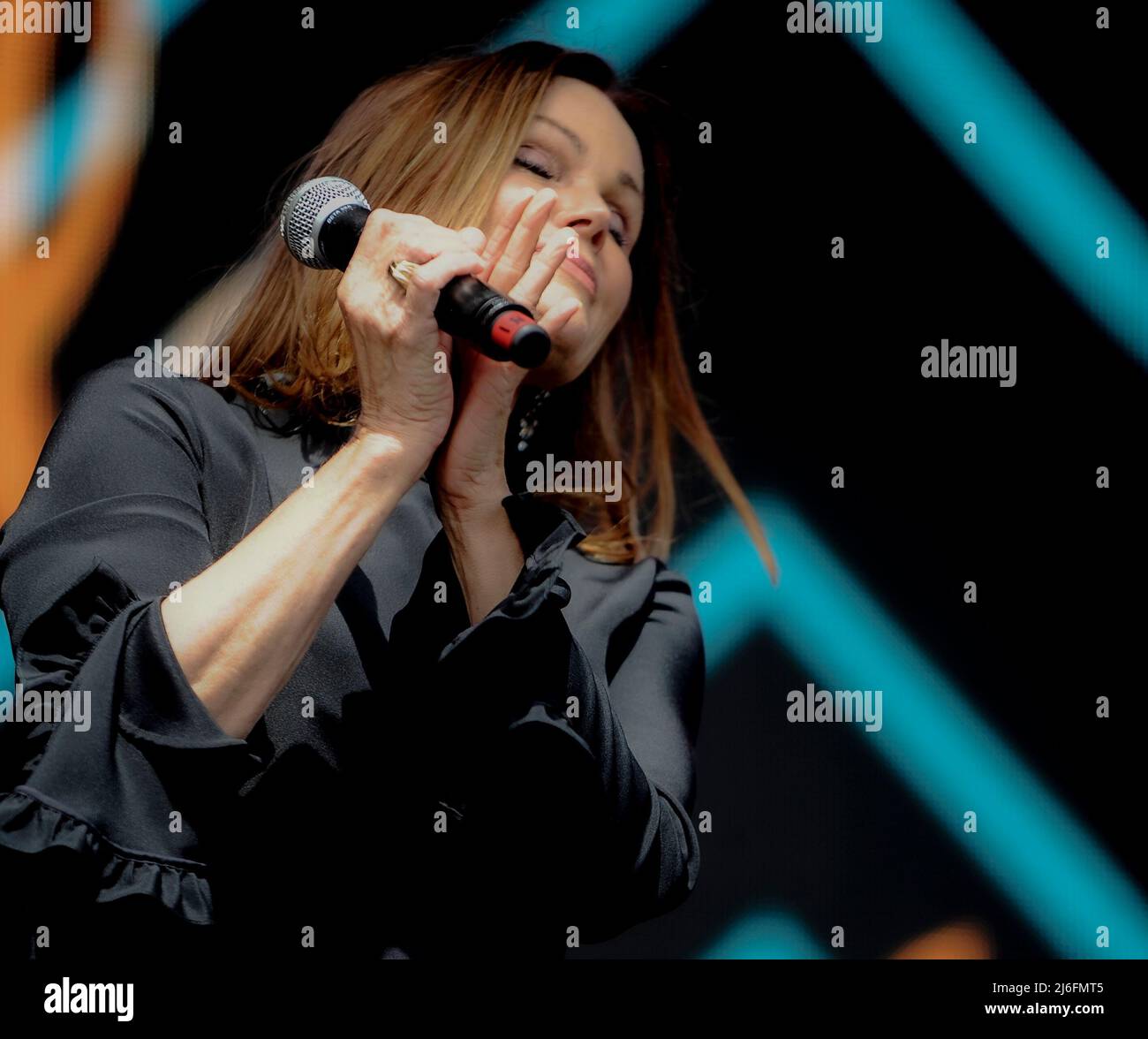 Belinda Carlisle performs live during the Lets Rock Leeds Festival at ...